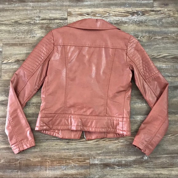 Collection B | Jackets & Coats | Burnt Orange Leather Jacket | Poshmark